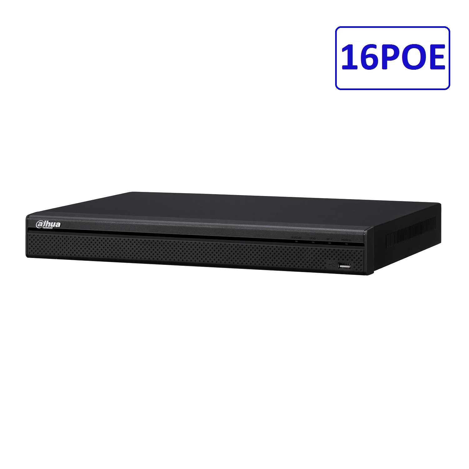 16CH NVR PoE 200Mbps H265 + / 1 HDMI 1 VGA / 2 SATA III Ports / 1U ...